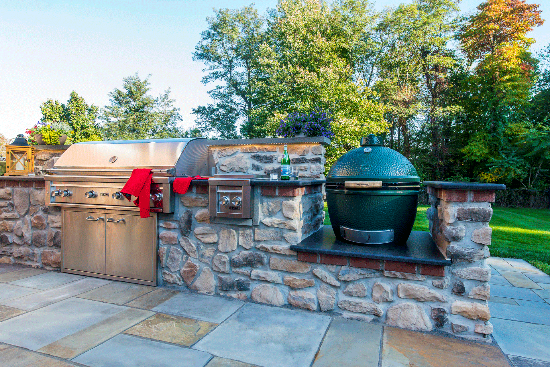 big-green-egg-with-brick-and-stone – Gasper Landscape Design & Construction